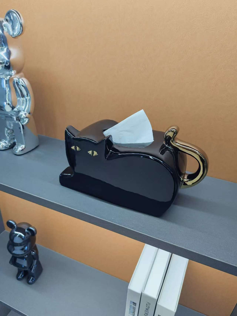 Abstract Art Cat Tissue Box, Unique Home Office Desktop Decoration ...