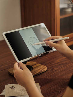 Adjustable Wooden Ipad Tablet Stand, iPad Drawing Easel,Black Walnut D ...