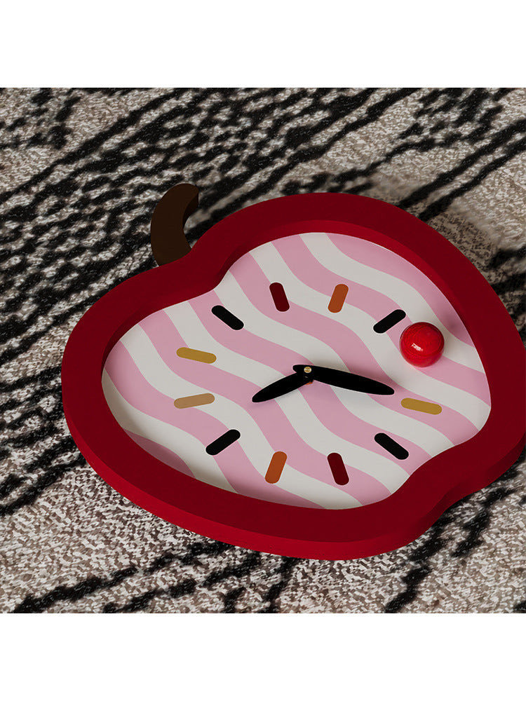 Beautiful Big Apple Wall Clock, Home Decoration Ideas – More Angle