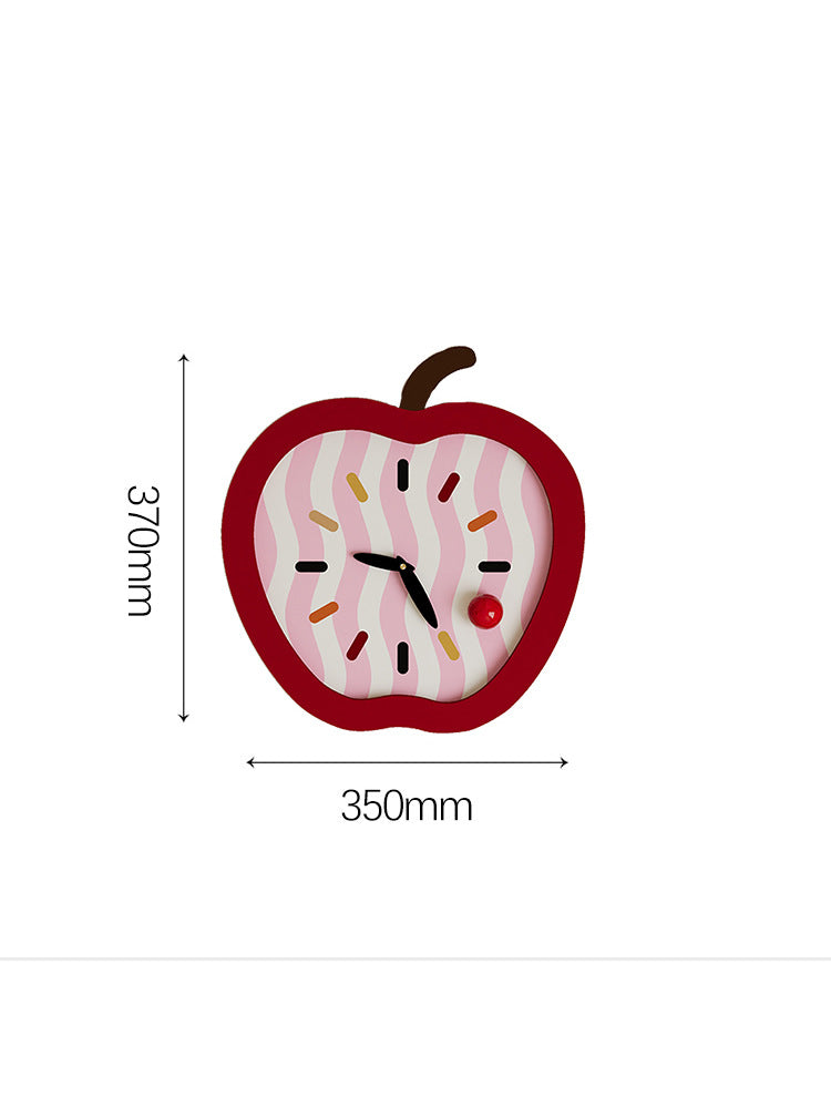 Beautiful Big Apple Wall Clock, Home Decoration Ideas – More Angle