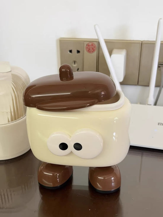 Big Eyes Cartoon Toothpick Box, Cotton Swab Box, Desktop Decoration ...
