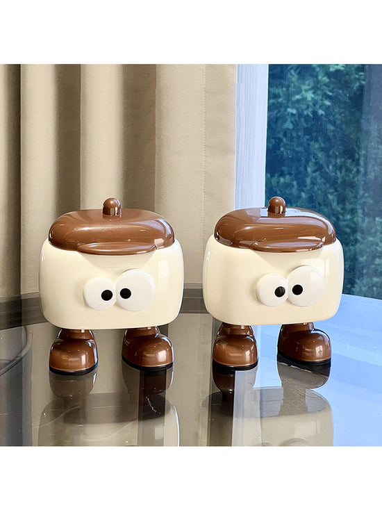 Big Eyes Cartoon Toothpick Box, Cotton Swab Box, Desktop Decoration ...
