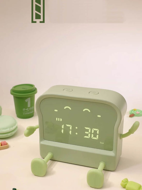 Big Foot Toast Bread Idea Clock with Phone Holder,Creative Gift – MoreAngle
