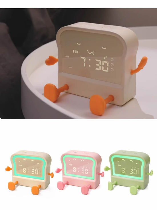 Big Foot Toast Bread Idea Clock with Phone Holder,Creative Gift – MoreAngle