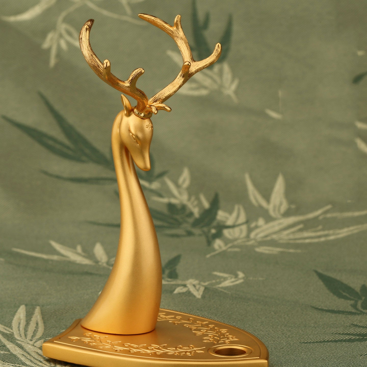 Brass Deer Head Pen Holder & Desktop Decor - Office Stationery Organiz ...