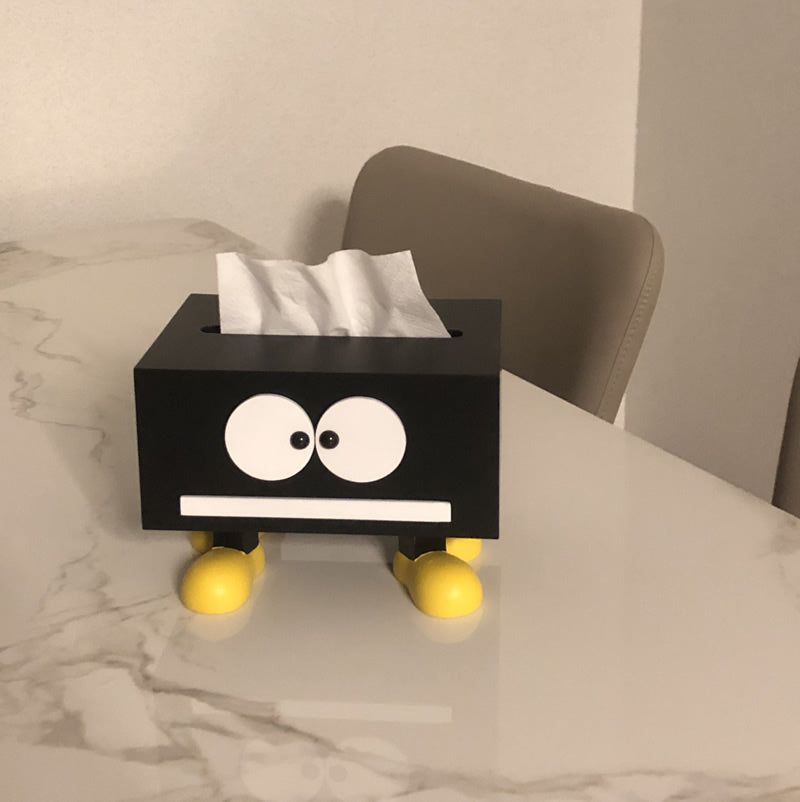 Cartoon Monster Tissue Box With Big Black Eyes,Desk Decoration Ideas ...