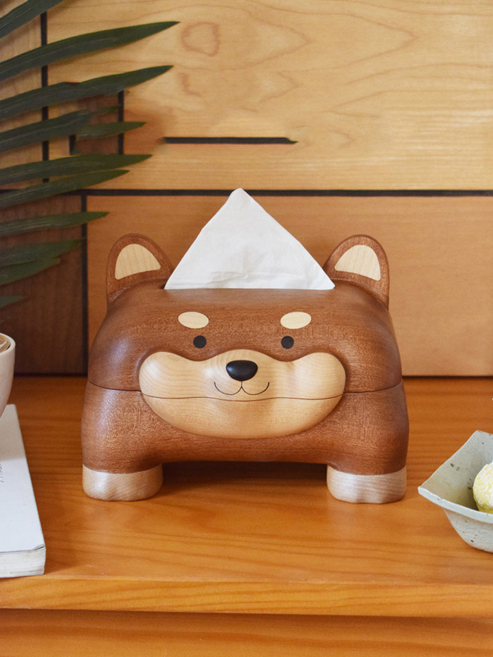 Charming Wooden Pet Dog Tissue Box: Perfect for Home and Office Decor ...