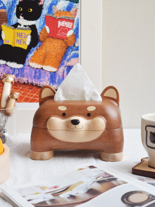 Charming Wooden Pet Dog Tissue Box: Perfect for Home and Office Decor ...
