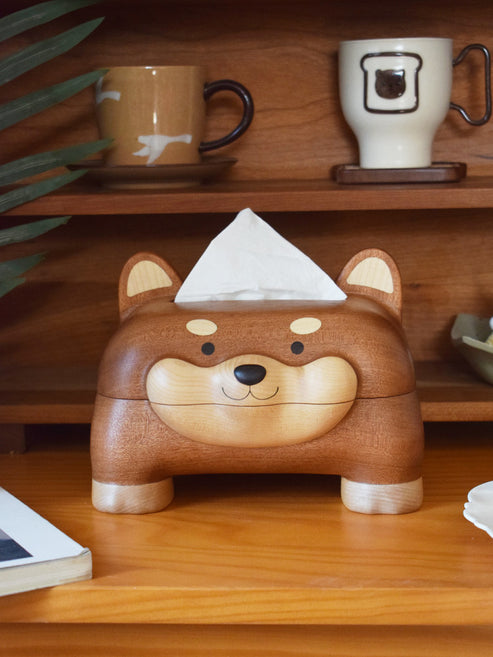 Charming Wooden Pet Dog Tissue Box: Perfect for Home and Office Decor ...