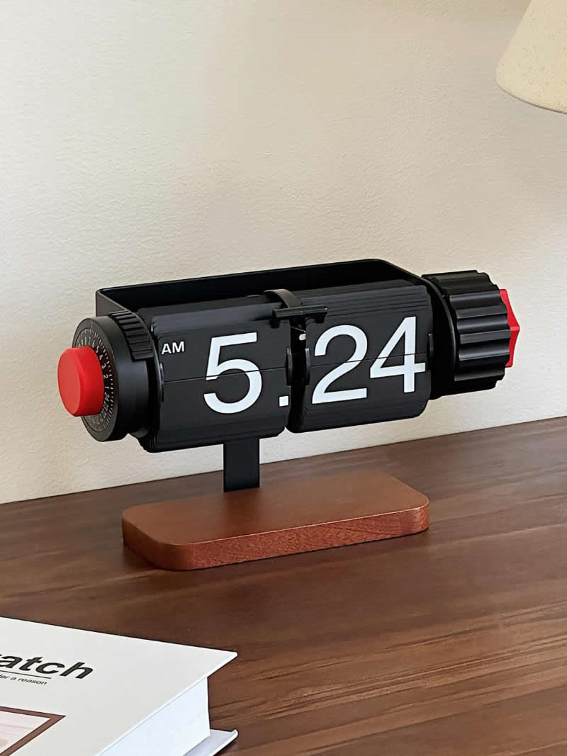Classic Automatic Page-Turning Clock, Office Desktop Decoration Orname ...