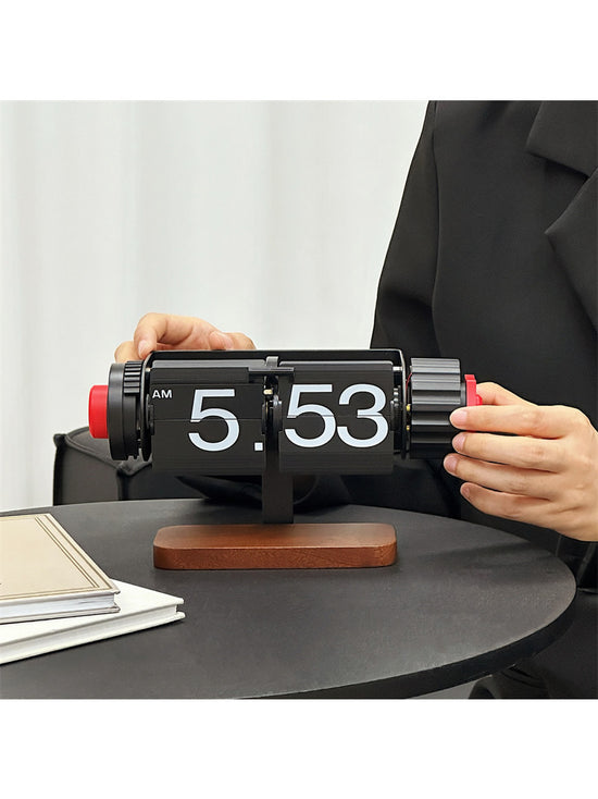 Classic Automatic Page-Turning Clock, Office Desktop Decoration Orname ...