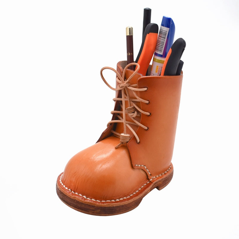 Classic Handmade Genuine Leather Shoe Pen Holder, Unique Gift – MoreAngle
