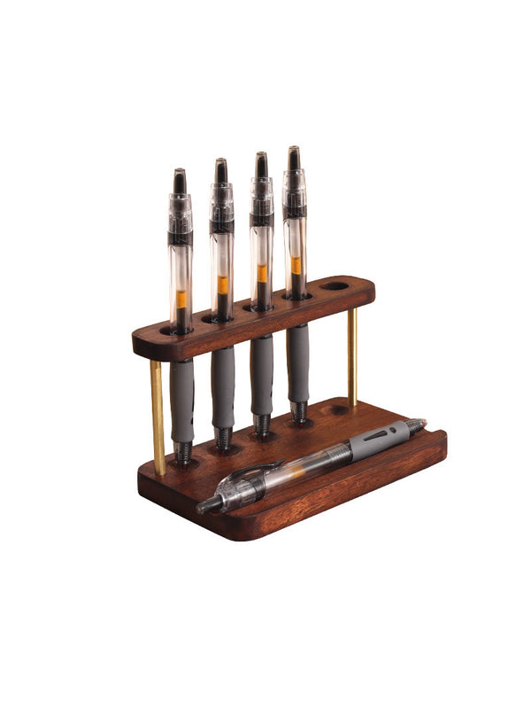 Classical Wooden Office Pen Holder With Mobile Phone Holder – More Angle