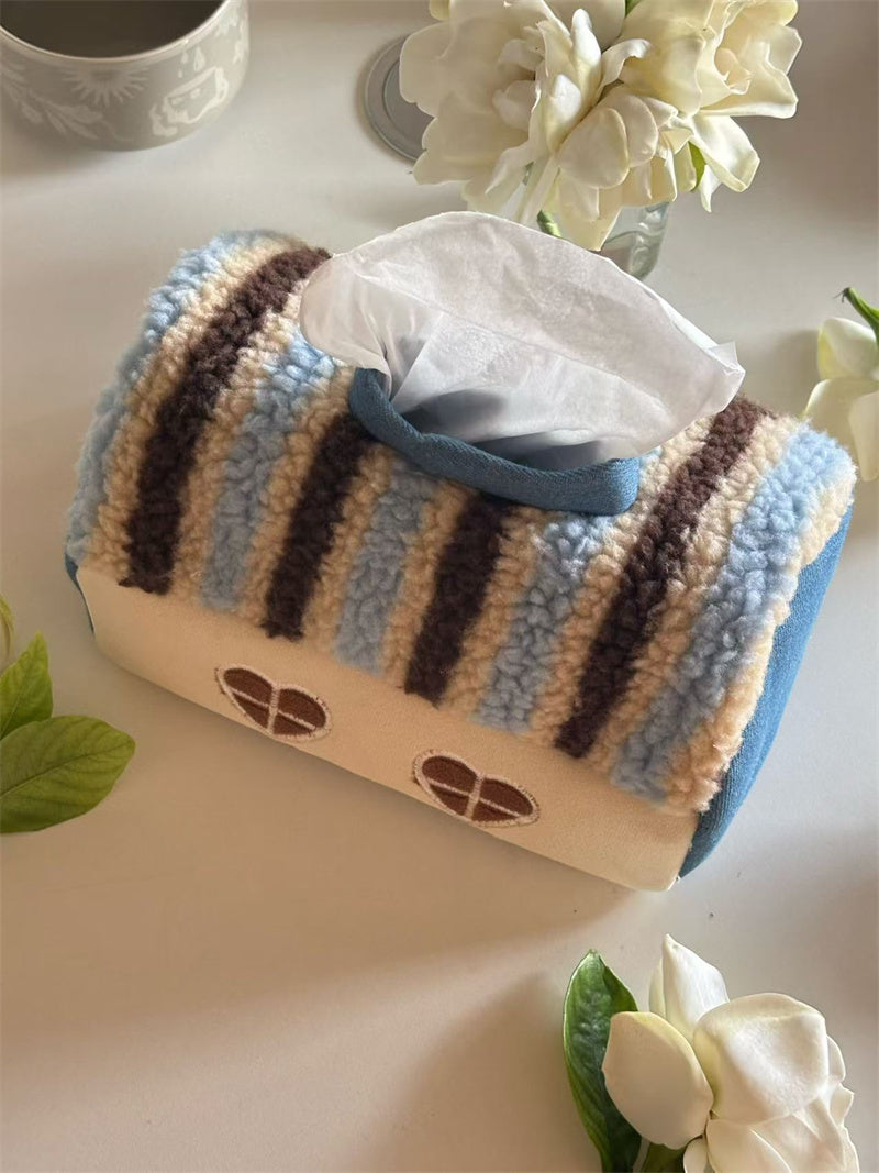Cozy Cottage Plush Tissue Box Cover , Cute Home Decor for Living Room ...