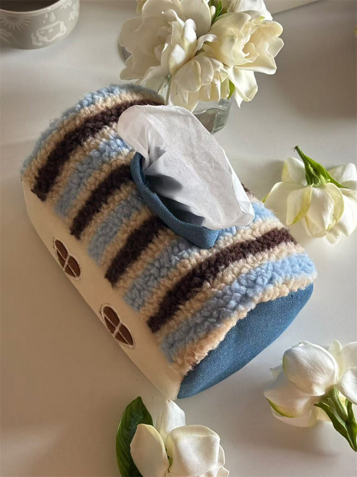 Cozy Cottage Plush Tissue Box Cover , Cute Home Decor for Living Room ...