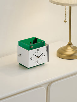 Creative art style clock with pen holder function – MoreAngle