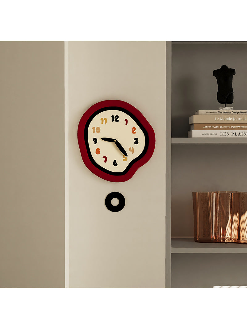 Creative Irregular Art Swing Wall Clock, Office Home Apartment Decorat ...