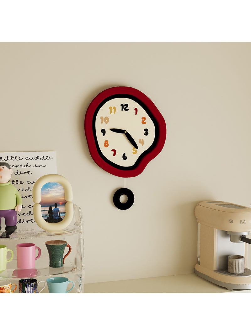 Creative Irregular Art Swing Wall Clock, Office Home Apartment Decorat ...