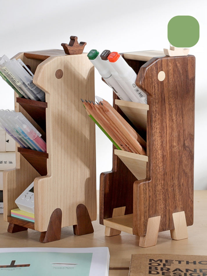 Creative Multi-Layer Wooden Pen Holder, Office Supplies Organization ...