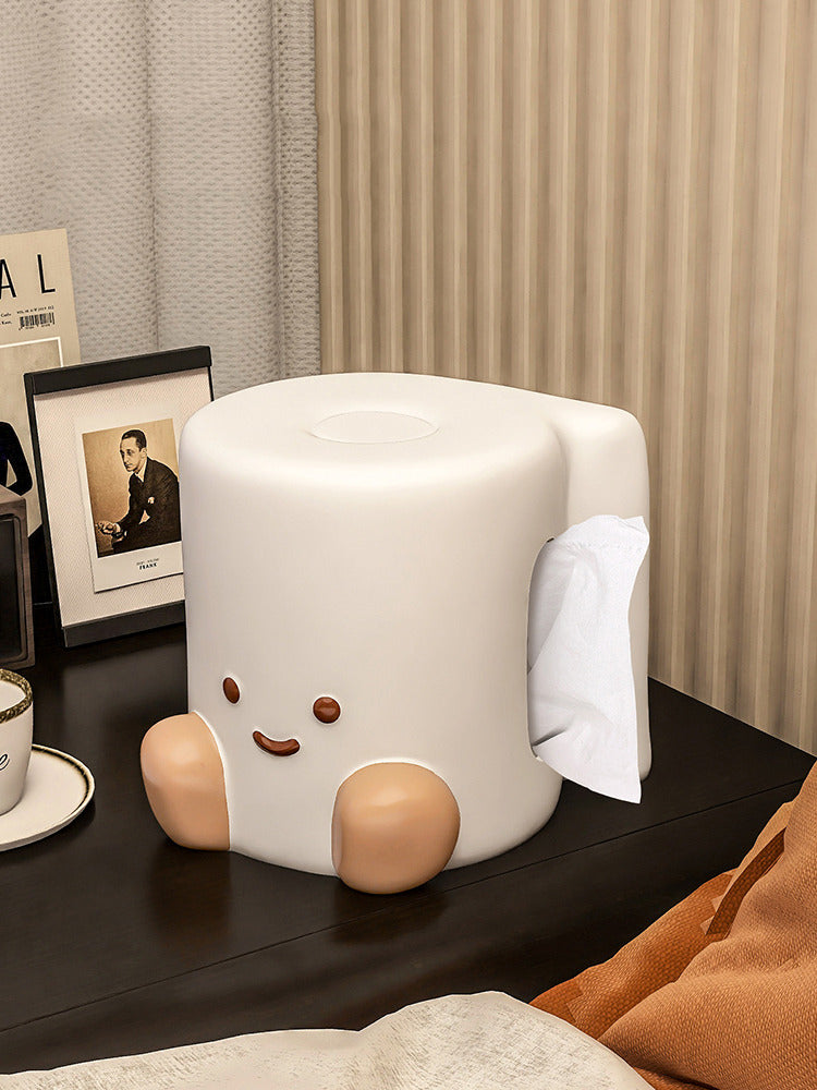 Creative Toilet Paper Roll Shaped Ceramic Desktop Tissue Holder – More ...