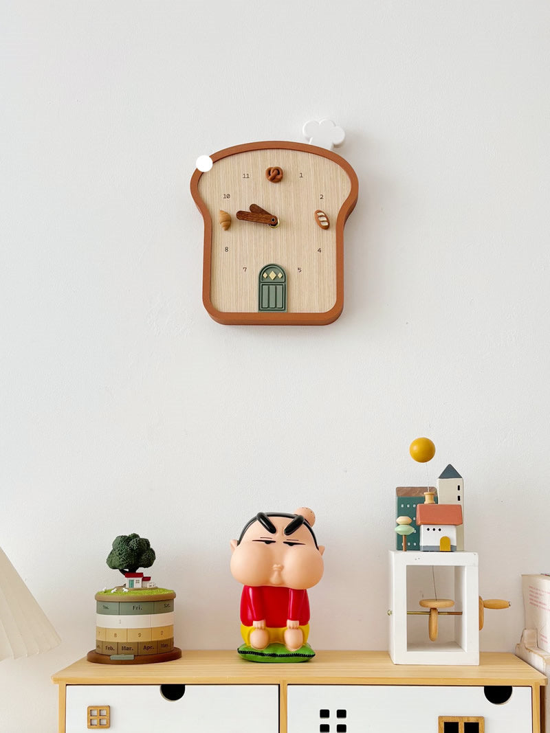 Creative Bread Art Wall Clock - Unique and Functional Kitchen or Home ...