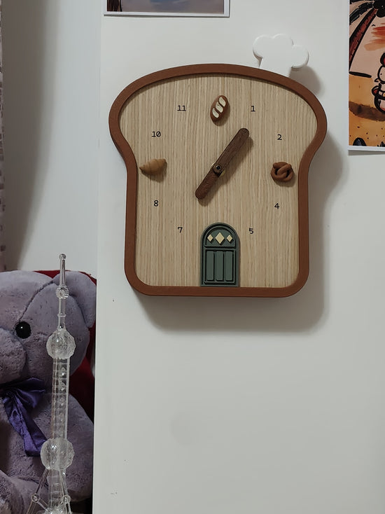 Creative Bread Art Wall Clock - Unique and Functional Kitchen or Home ...