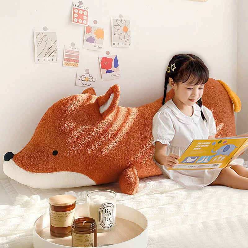 Cute Big Fox Plush Pillow, Holiday Girl Children'S Gift – More Angle
