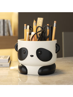 Cute black eyed panda desktop Organizing storage box, unique decoratio ...