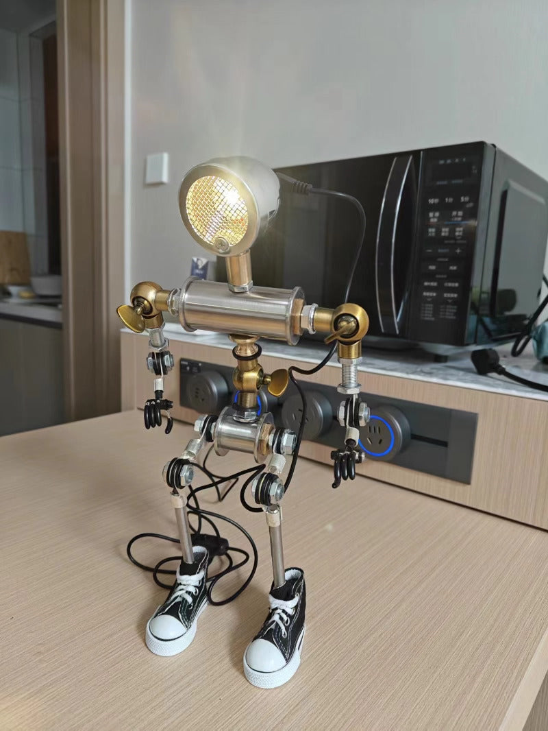 Punk Mechanical Robot Desk Lamp: Unique Gift and Stylish Decor – More Angle