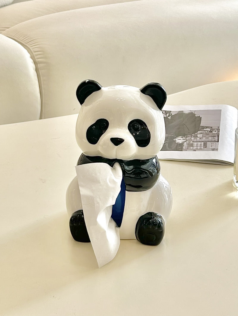 Cute Panda Ceramic Tissue Box, Home Decoration Ideas – More Angle