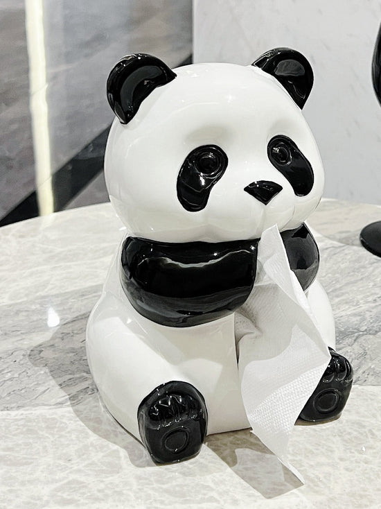 Cute Panda Ceramic Tissue Box, Home Decoration Ideas – More Angle