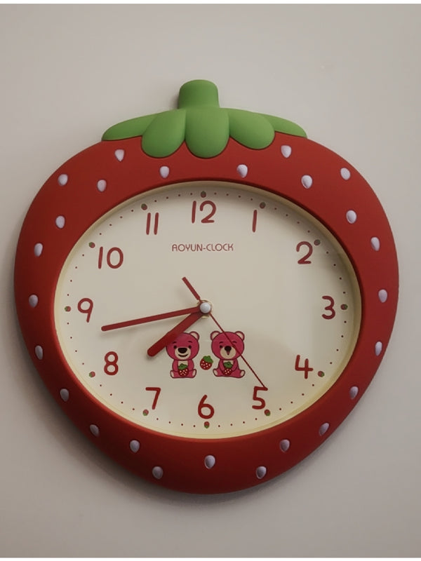 Cute Strawberry Wall Clock, Children'S Room Girls Room Decoration Idea ...
