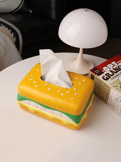Delicious Hamburger Tissue Box, Alternative Art Decoration – More Angle