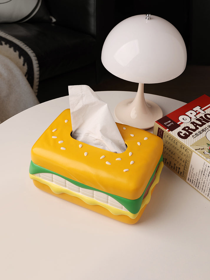 Delicious Hamburger Tissue Box, Alternative Art Decoration – More Angle