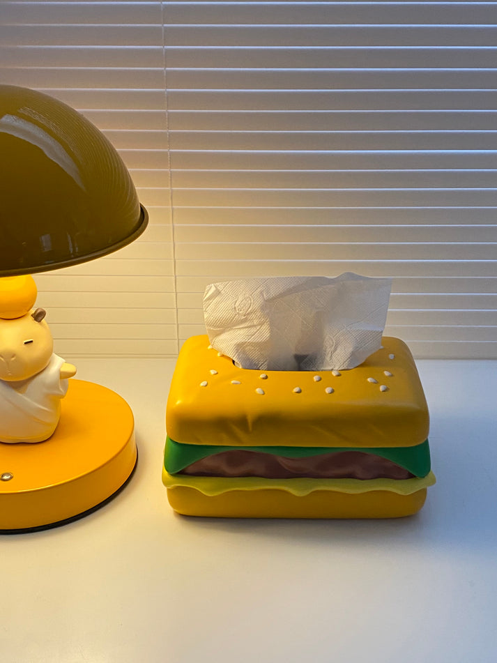 Delicious Hamburger Tissue Box, Alternative Art Decoration – More Angle