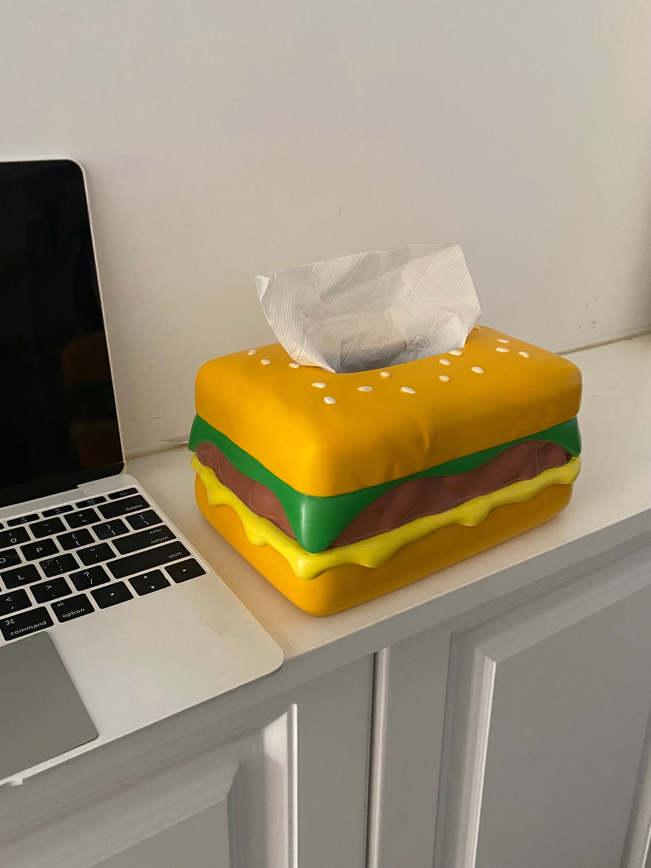 Delicious Hamburger Tissue Box, Alternative Art Decoration – More Angle