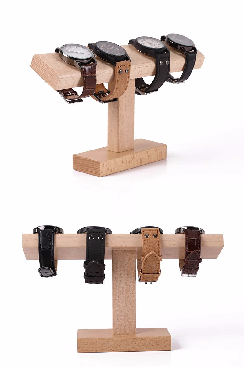 Desktop Wooden Storage Holder, Watch Bracelet Display Rack – More Angle