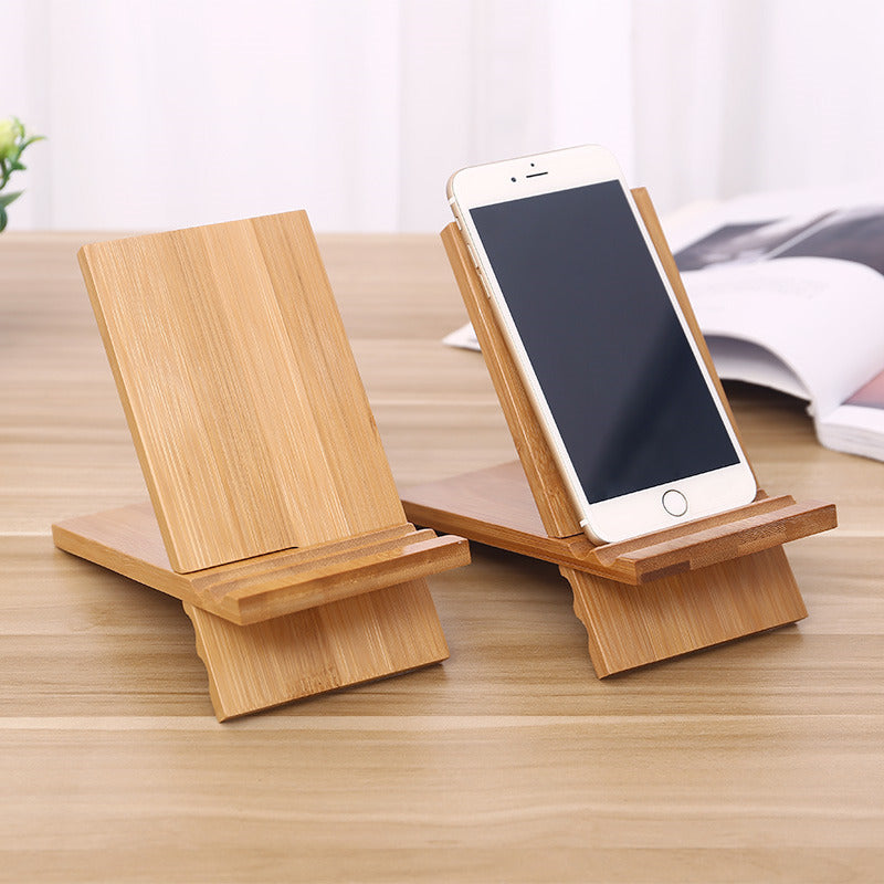 Easy To Carry Bamboo And Wood Splicing Mobile Phone Stand, Ipad Stand ...