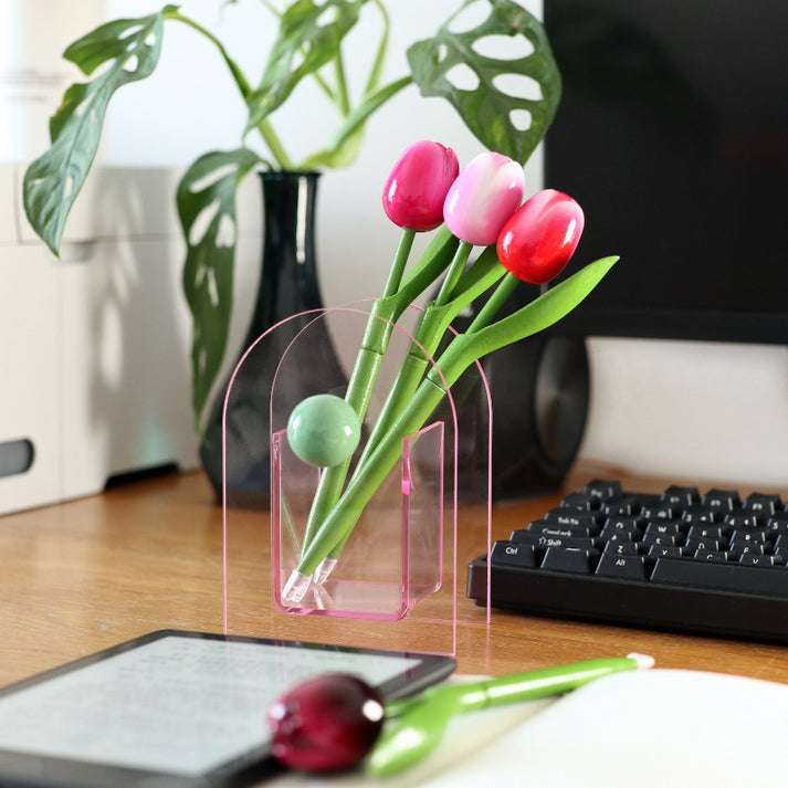 Exquisite Tulip Flower Ballpoint Pen, Office Desktop Decoration Gift ...