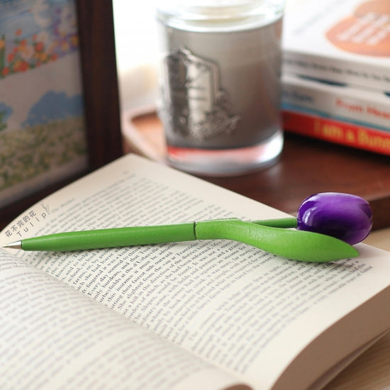 Exquisite Tulip Flower Ballpoint Pen, Office Desktop Decoration Gift ...