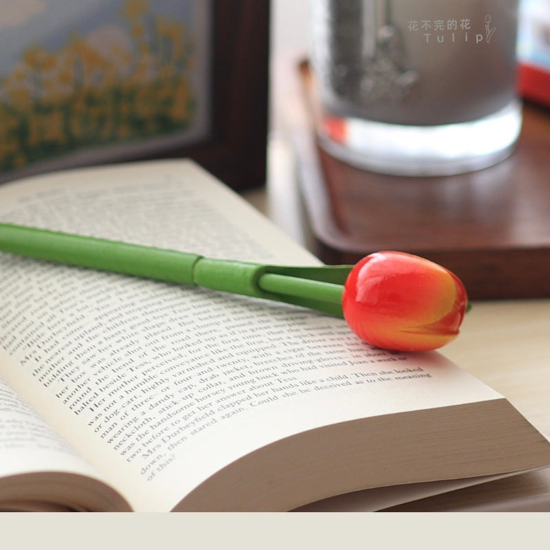 Exquisite Tulip Flower Ballpoint Pen, Office Desktop Decoration Gift ...