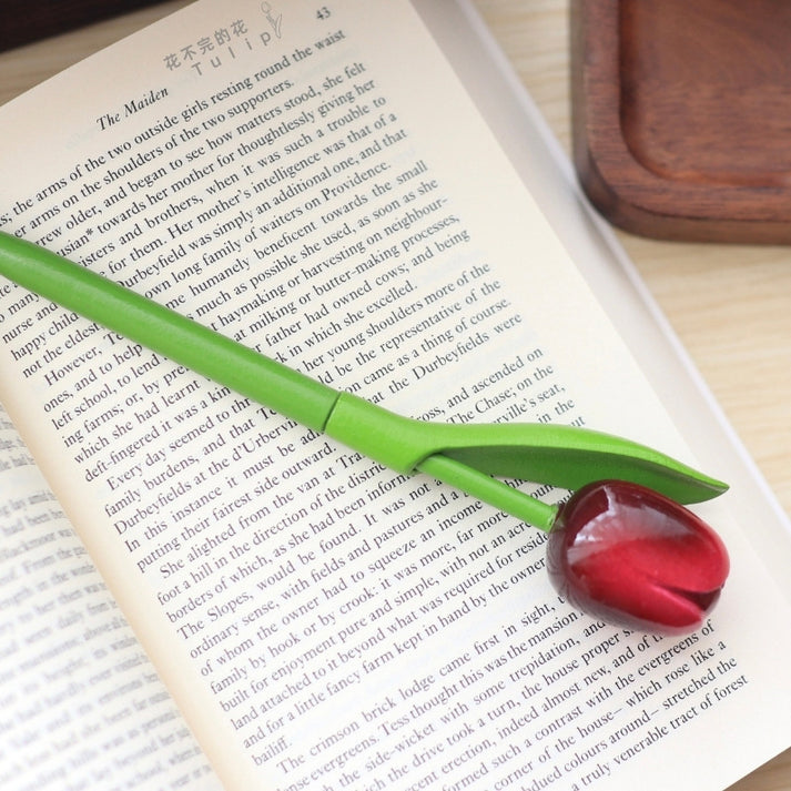 Exquisite Tulip Flower Ballpoint Pen, Office Desktop Decoration Gift ...