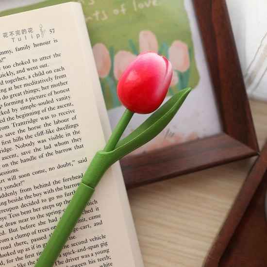 Exquisite Tulip Flower Ballpoint Pen, Office Desktop Decoration Gift ...