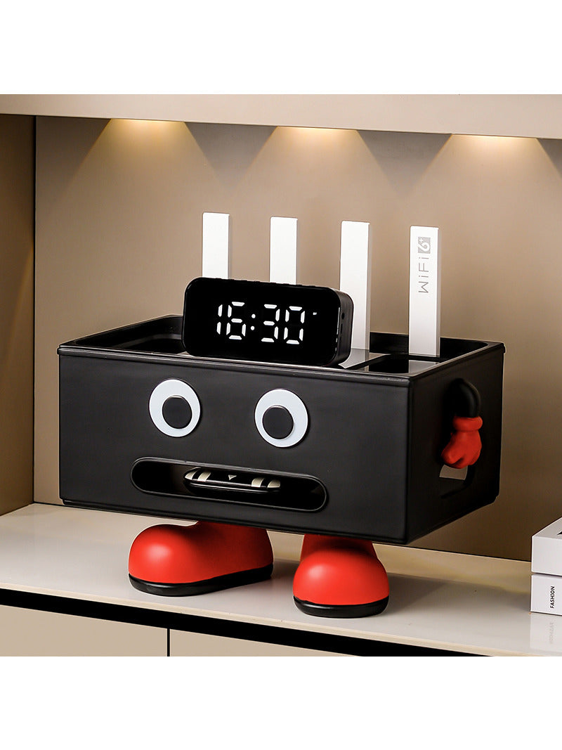 Funny Big-Eyed Monster Desktop Router Storage Box,Home Decor – More Angle