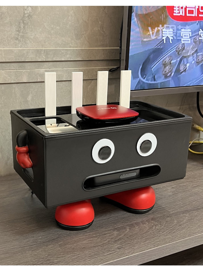 Funny Big-Eyed Monster Desktop Router Storage Box,Home Decor – More Angle