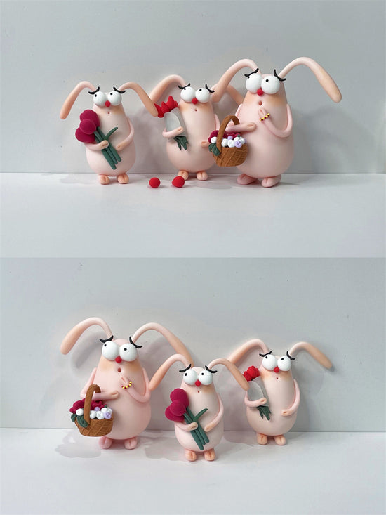 Funny Big-Eyed Rabbit Desktop Small Ornaments, Creative Gift – More Angle