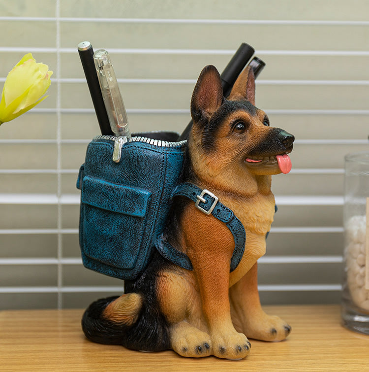 German Shepherd Pen Holder, Great Ideas For Office Desk Decoration, Cr ...