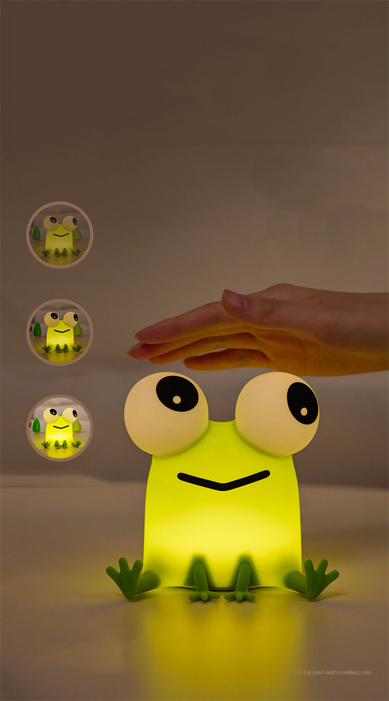 Glowing Frog Night Light & Phone Stand – Cute LED Desk Lamp for Kids ...