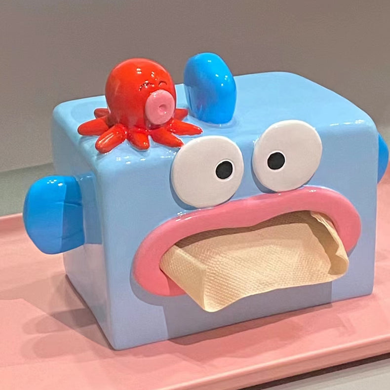 Mediterranean Style Monster Fish Tissue Box,Fun Table Decoration – More ...