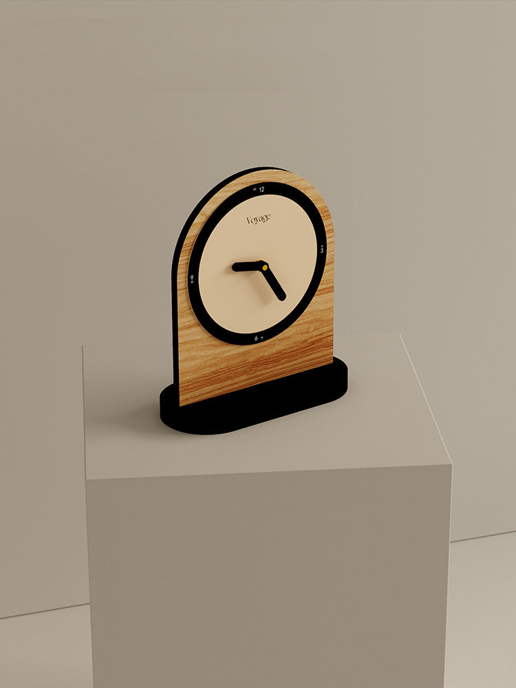 Minimalist Wooden Art Silent Table Clock - Office Desktop Decor – More ...